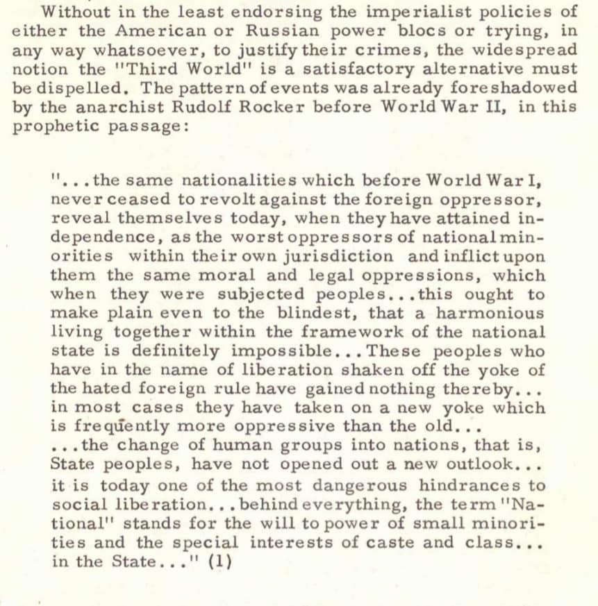 Third World Nationalism And The State – Sam Dolgoff – liberté ouvrière